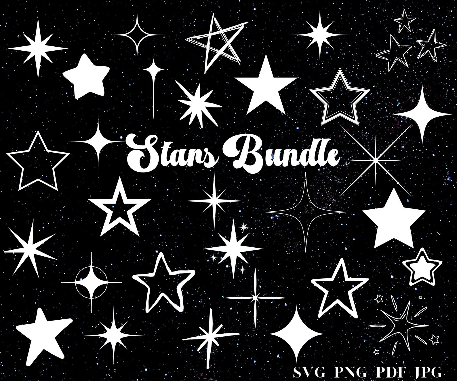 Sparkle Stars SVG Bundle, Sparkles and Stars, Shooting Star Png, Cut File,clipart, , Trendy ...