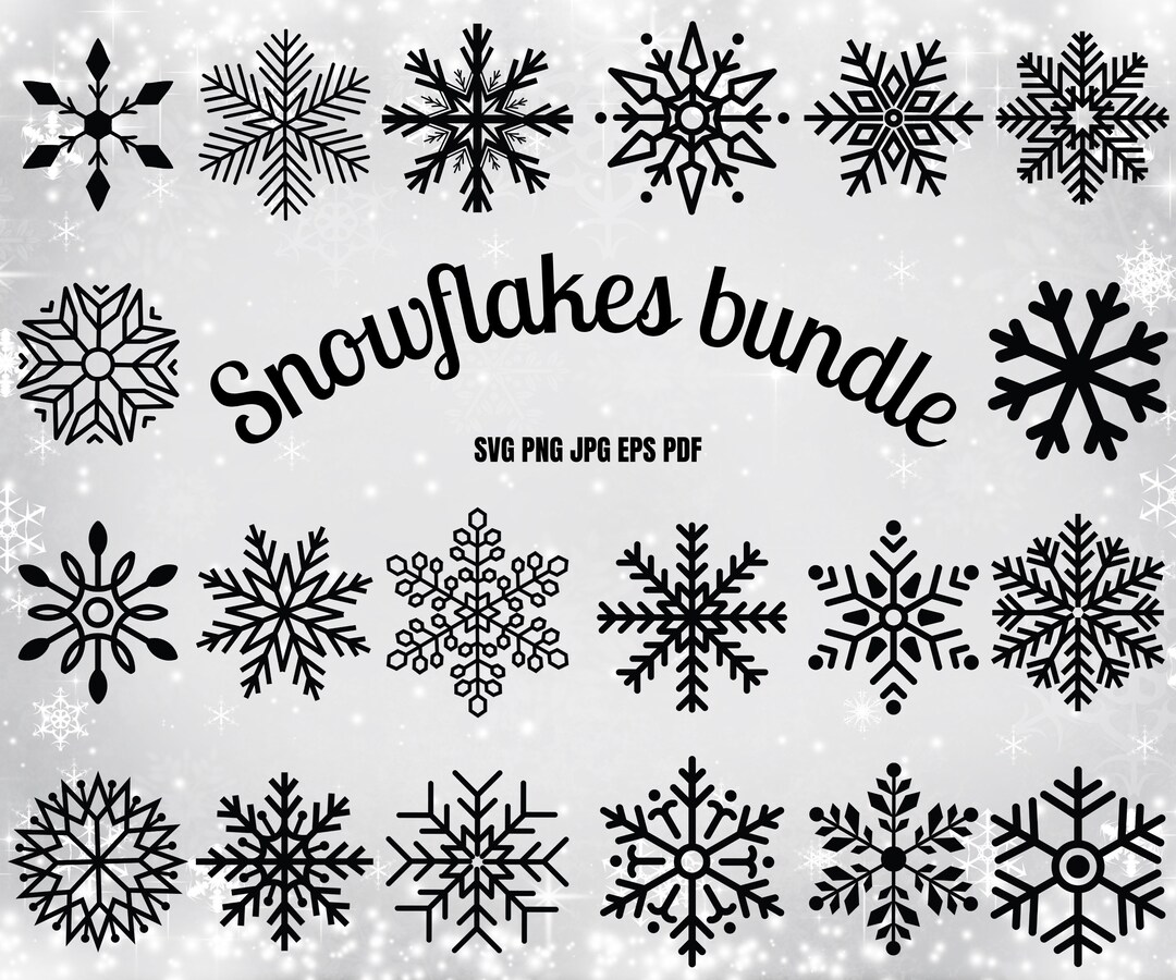 Snowflakes Svg Bundle, Frozen Snow Bundle, Snow Flake Jpg Png, Cut File ...