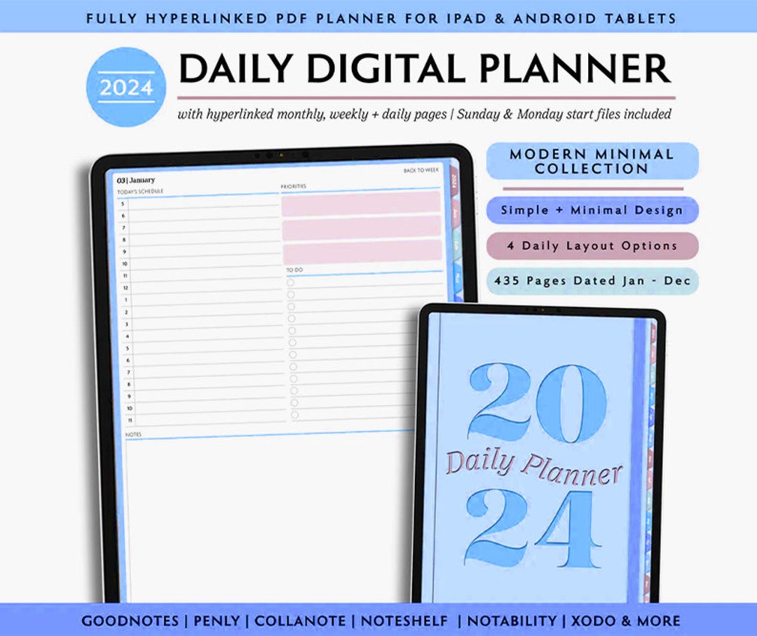 Bleu Digital Planner, Onenote Digital Planner 2024 2025, Onenote ...