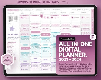 Ultimate All in One Digital Planner, 2024 Good Notes Planner ...