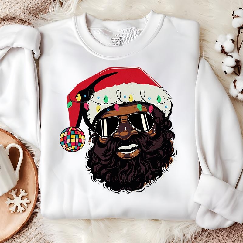 Black Santa Svg - Etsy