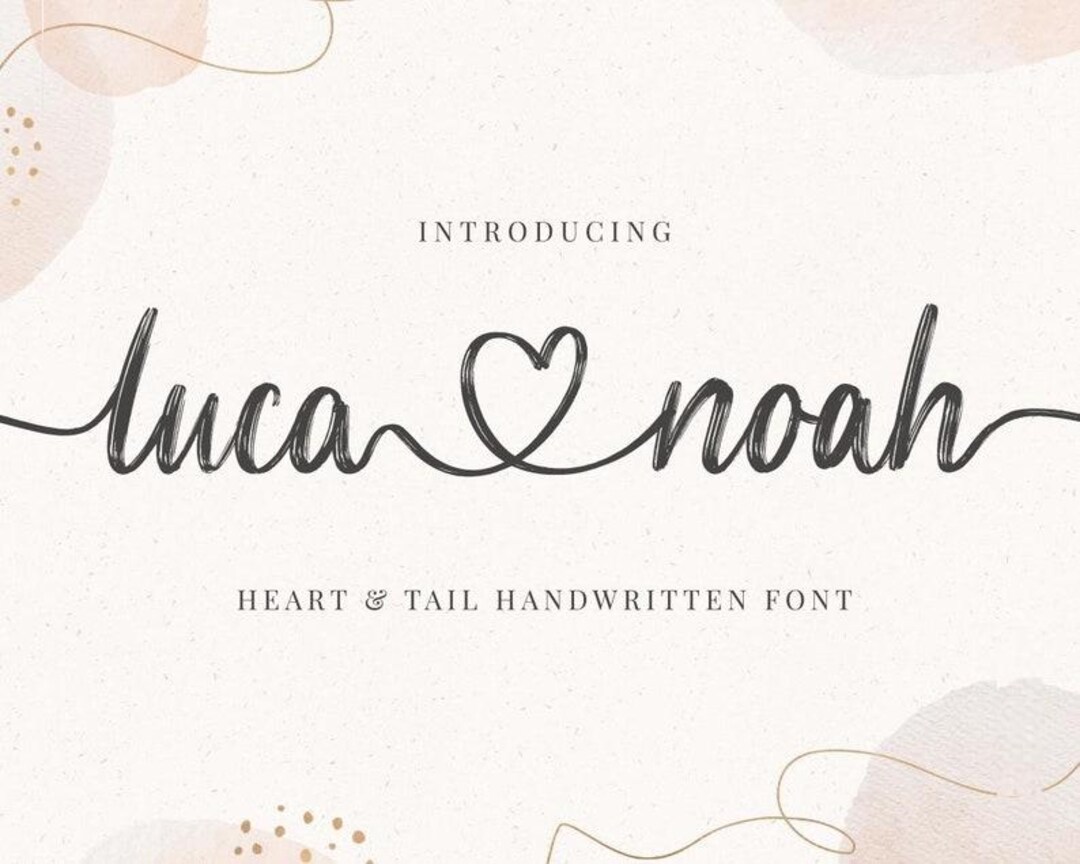 Script Font Svg, Font With Hearts, Font With Tails, Heart Font ...