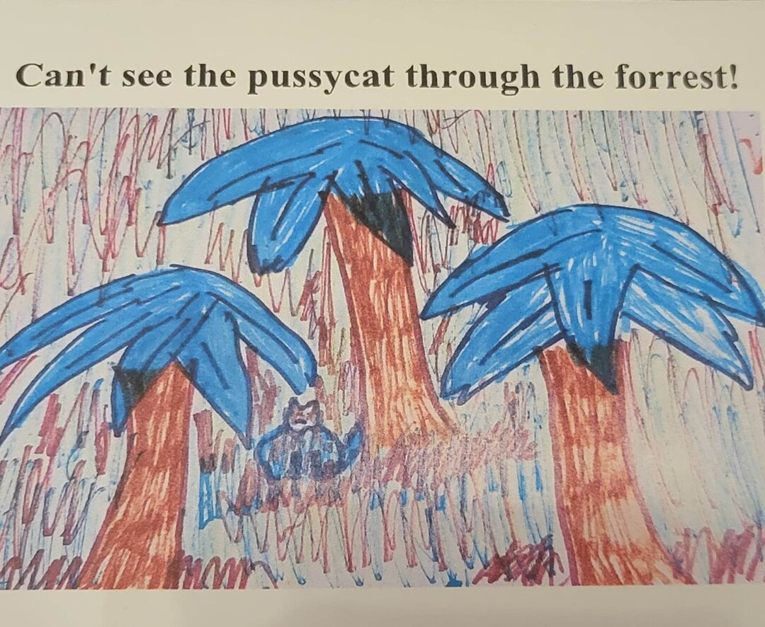Can't See the Pussycat Through the Forrest Ecard Greeting Card Digital ...