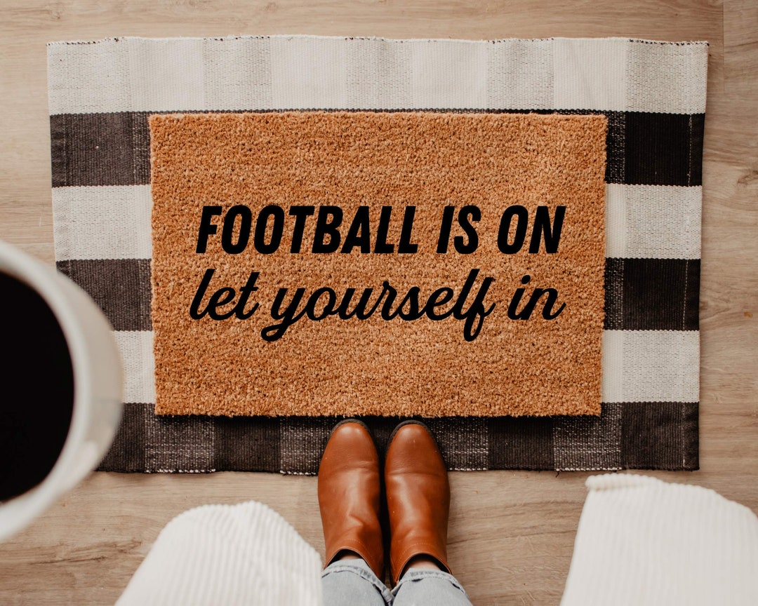 Football Season Door Mat Football Fan Welcome Mat Fall Door Mat ...