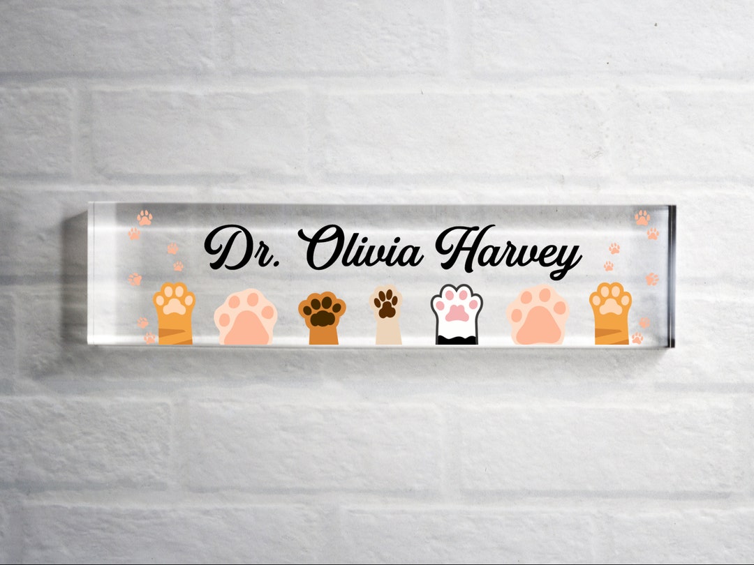 Veterinarian Graduation Name Desk Plate Vets Office Desk Accessory Cute ...