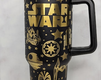 Star Wars Tumbler, 40oz Tumbler, Engraved Tumbler, Laser Engraved ...