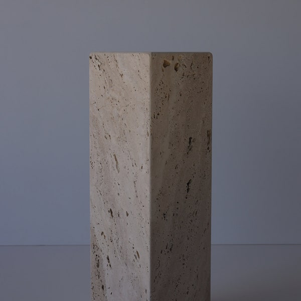 Travertine Pedestal Table - Etsy