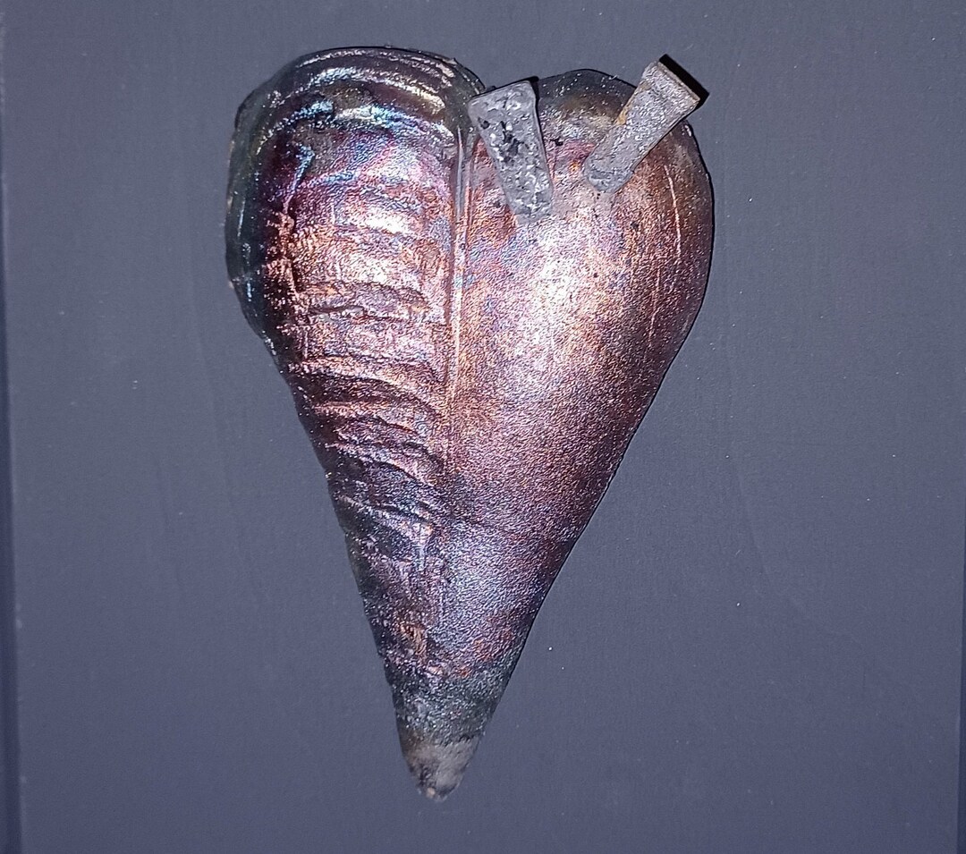 CLAY HEART With Two Spikes - Wall Hanging, 10x10" - Etsy
