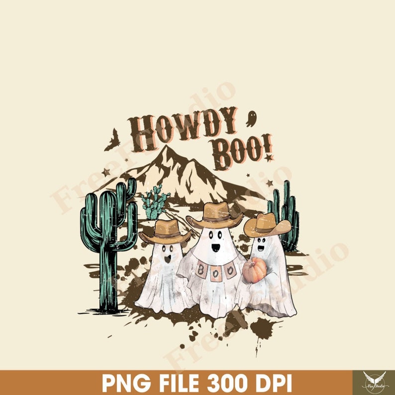 Howdy Boo Western Png Lindo Fantasma Svg Retro Halloween - Etsy México