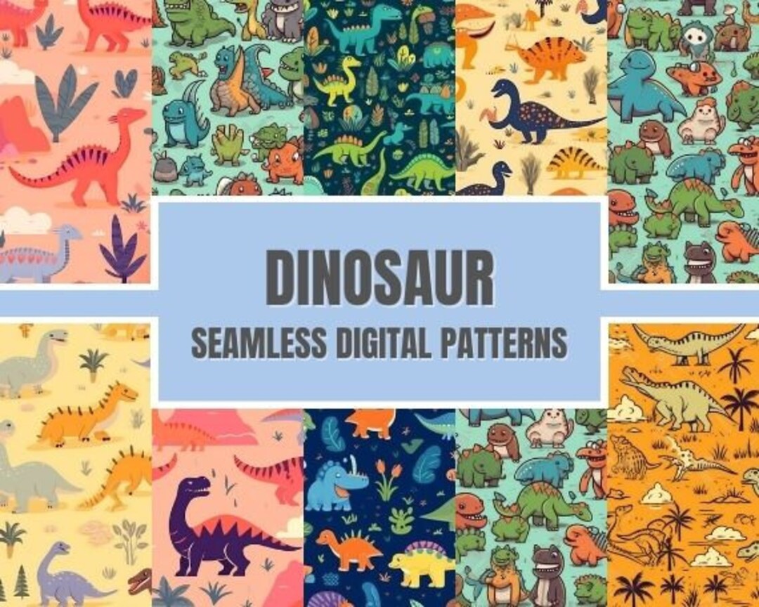 Dinosaur Seamless Pattern Dinosaur Digital Pattern Dinosaur - Etsy