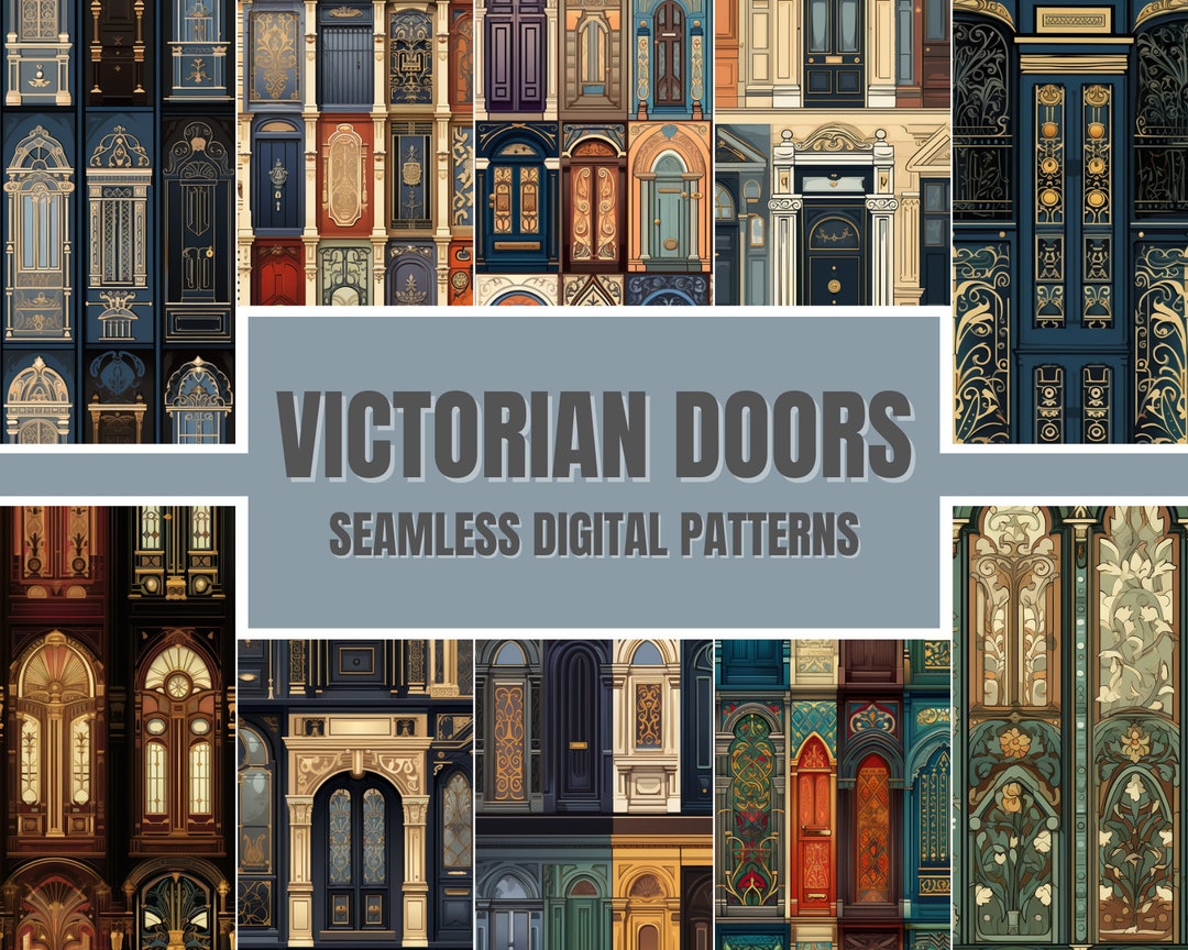 Victorian Doors Seamless Pattern, Doors Digital Pattern, Print ...