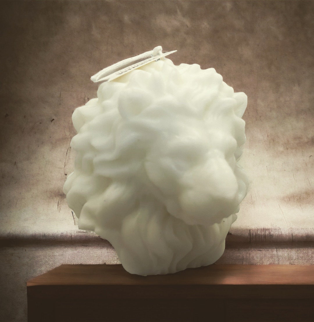 Large Lion Candle Full Detail Likeness of Real Thing Great Gift for ...