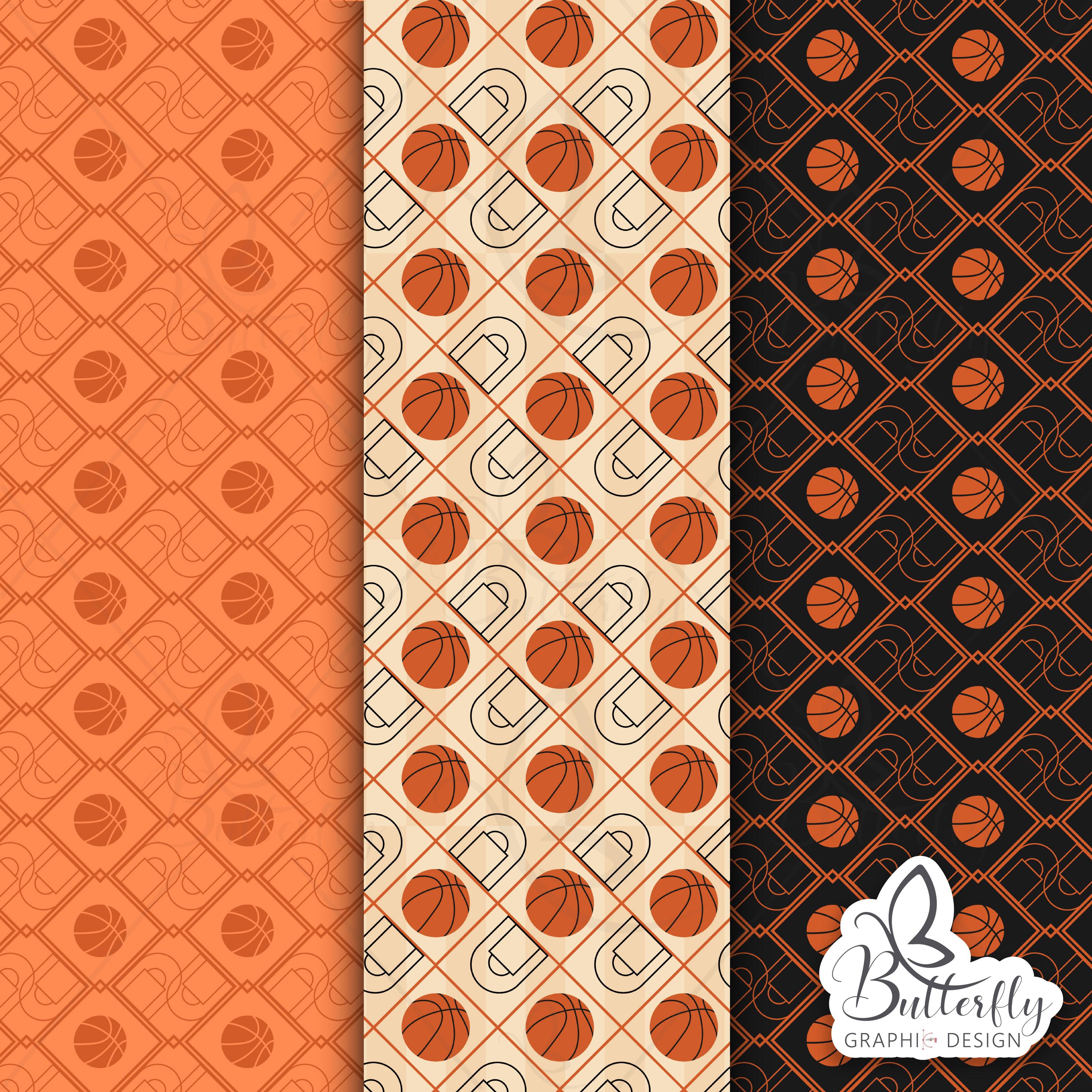Basketball Digital Paper, Scrapbook Basketball - Etsy