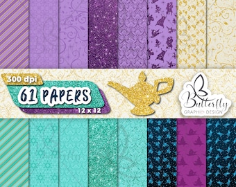 Arabian Princess Digital Paper, Scrapbook, Wallpaper, Princess ...