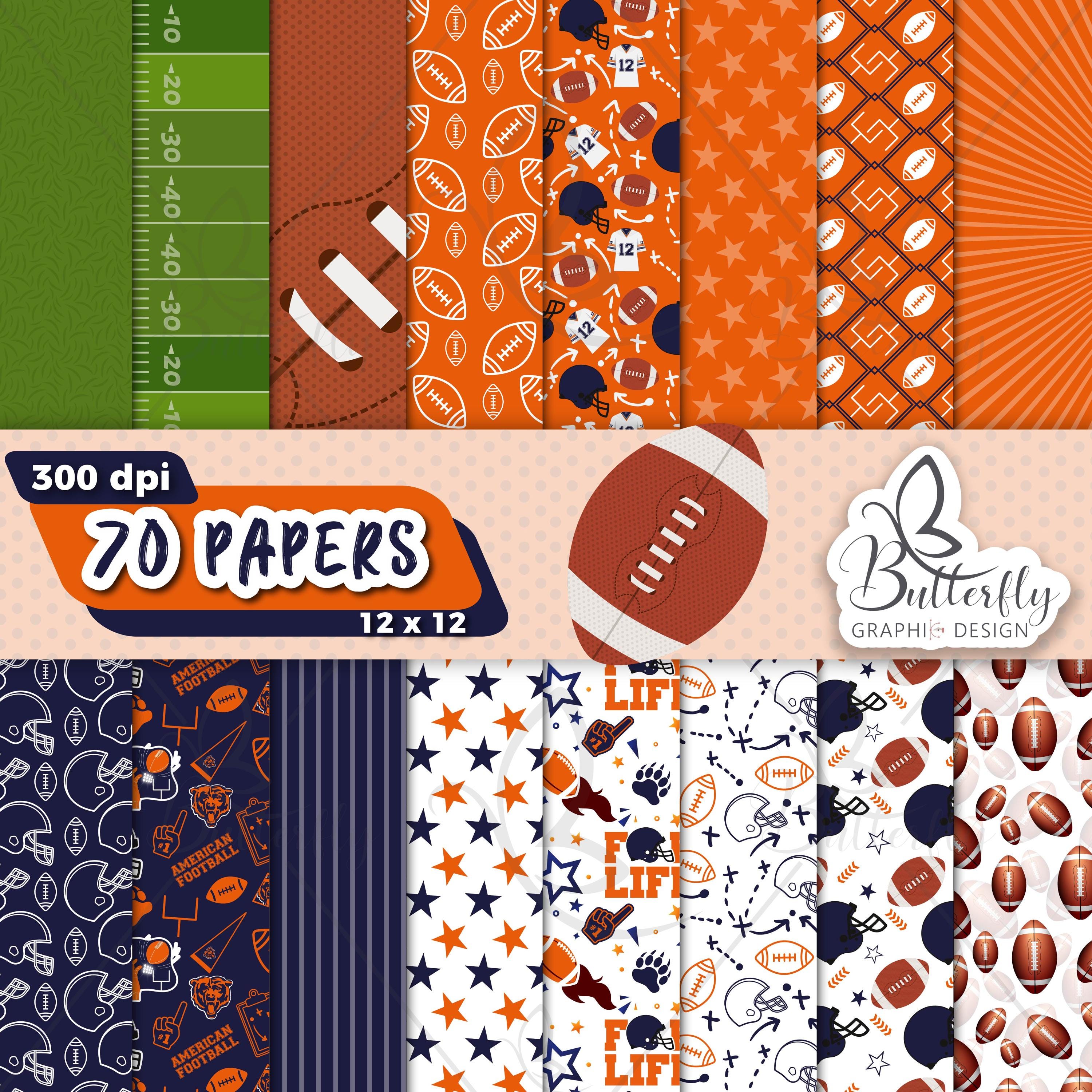 American Football Digital Paper, Scrapbook American Football - Etsy