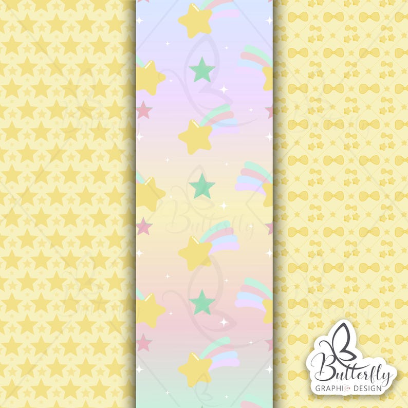 Little Stars Digital Paper, Scrapbook Stars - Etsy