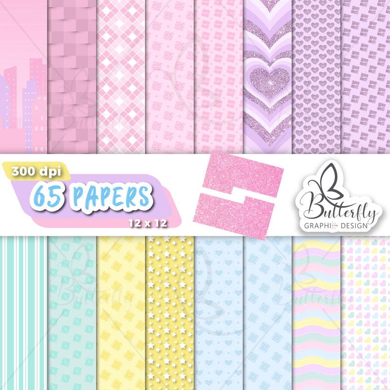 Girl Digital Paper - Etsy