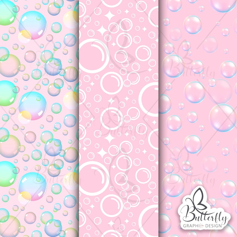Bubble Digital Paper, Scrapbook Bubble Foam, Wallpaper Foam Bubble ...