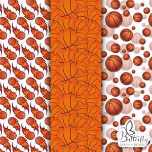 Basketball Digital Paper, Scrapbook Basketball - Etsy