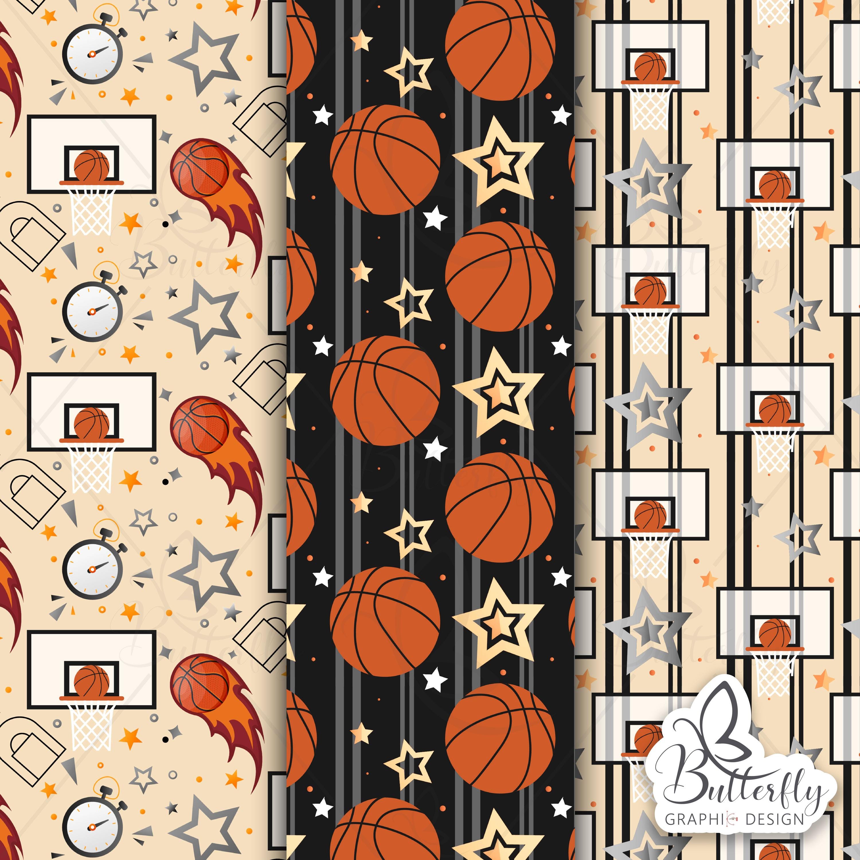 Basketball Digital Paper, Scrapbook Basketball - Etsy