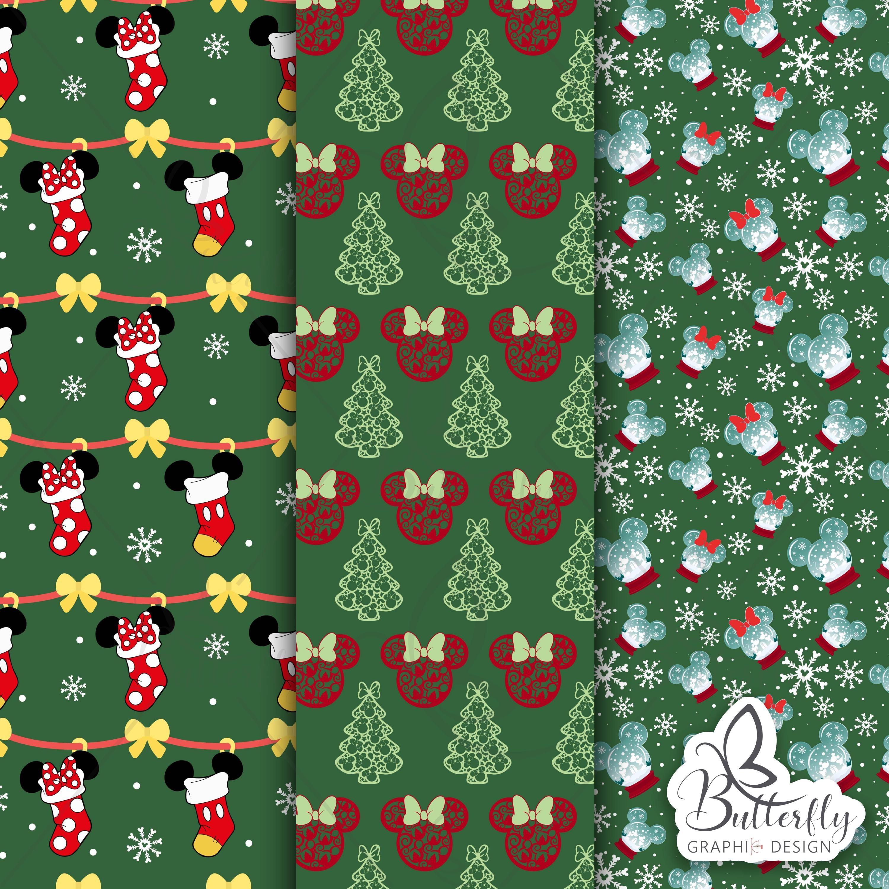 Mouse Christmas Digital Paper, Scrapbook Christmas - Etsy