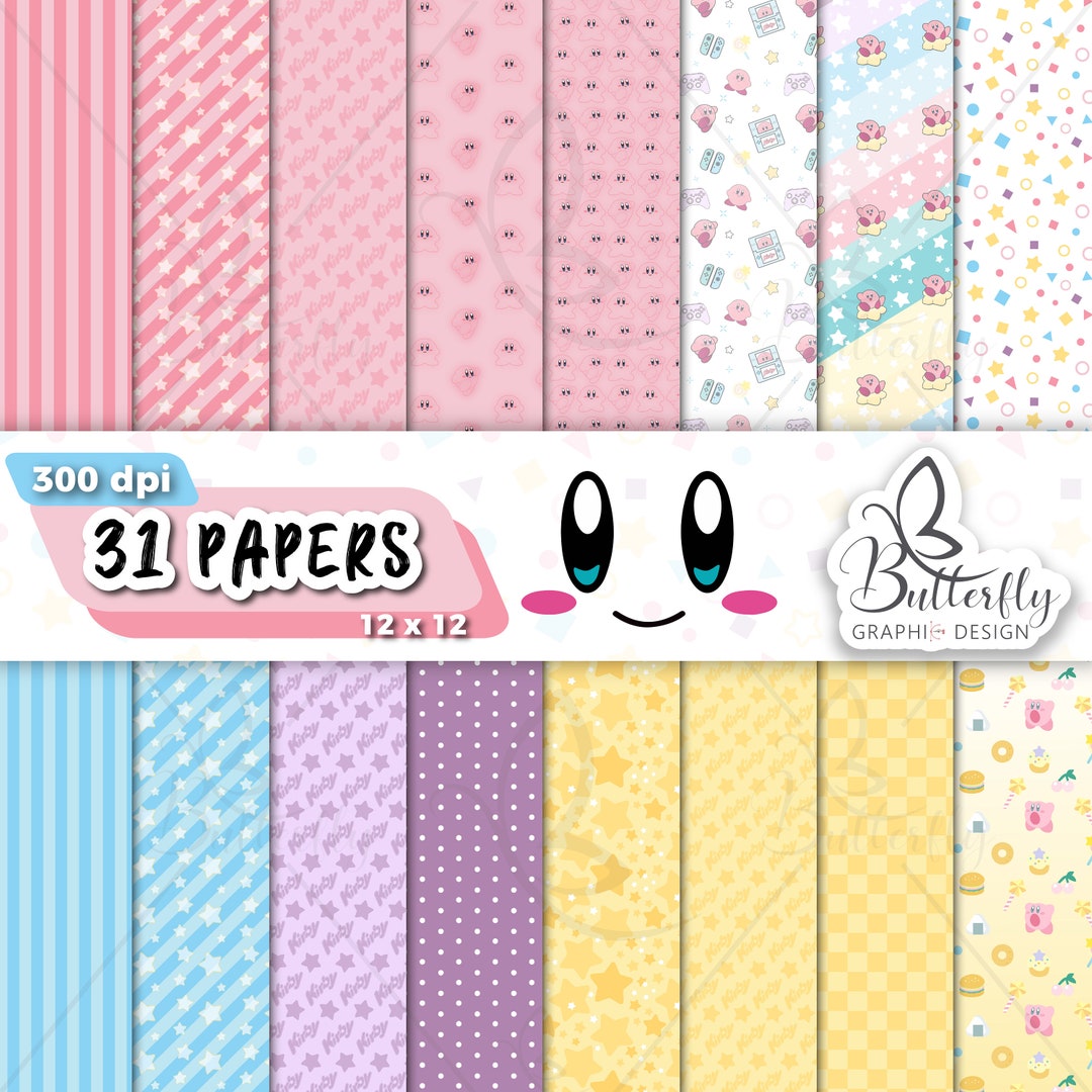 Game Anime Digital Paper, Scrapbook, Wallpaper - Etsy