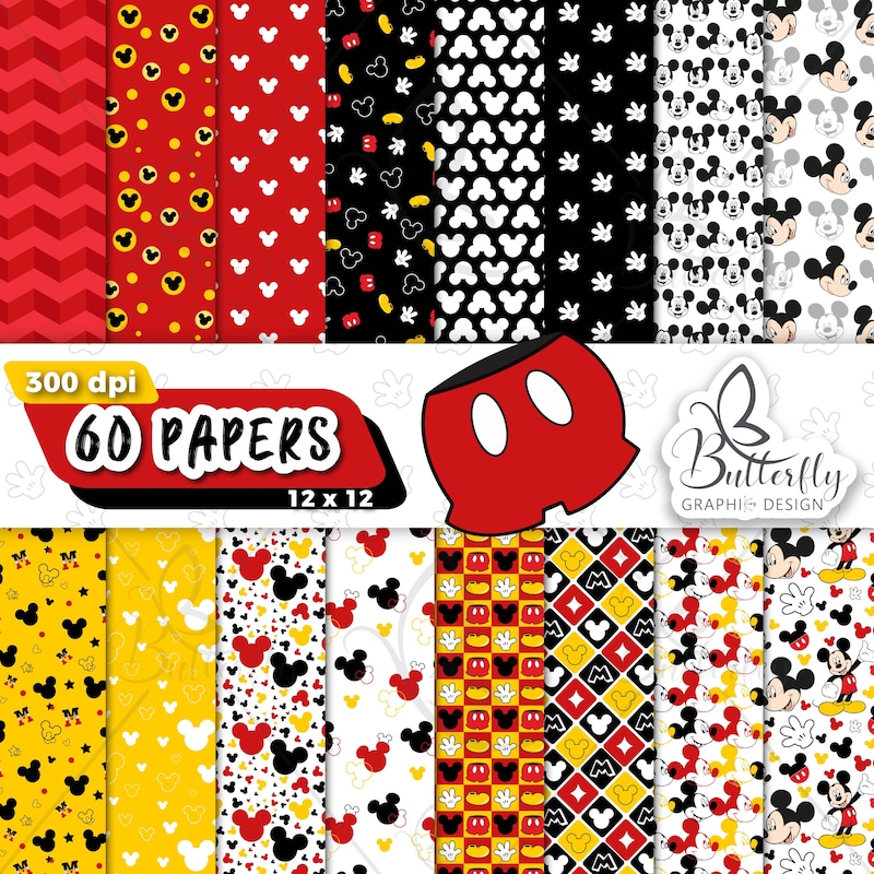 Wallpaper of Mickey Mouse - Etsy