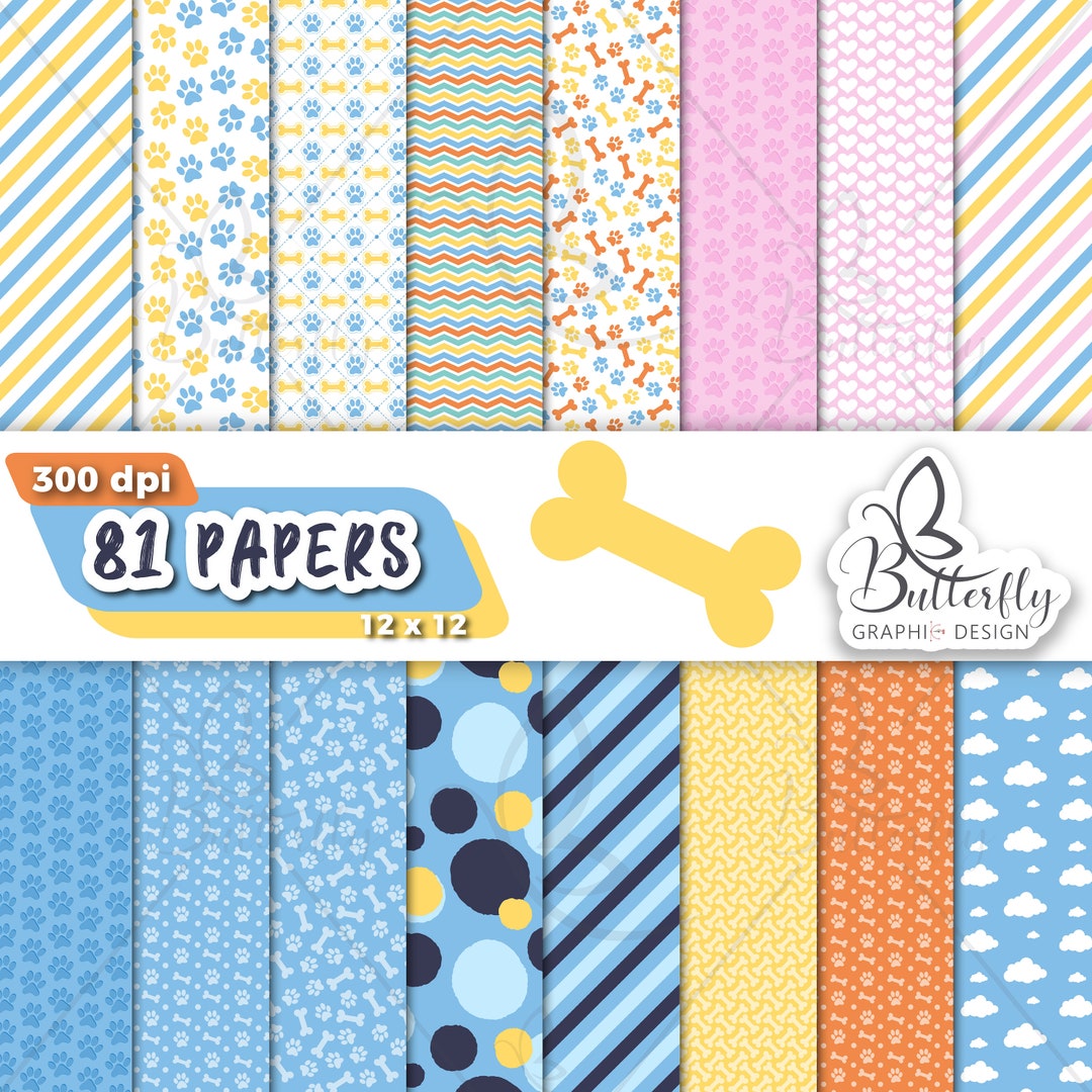 Dog Family Digital Paper, Scrapbook, Wallpaper - Etsy