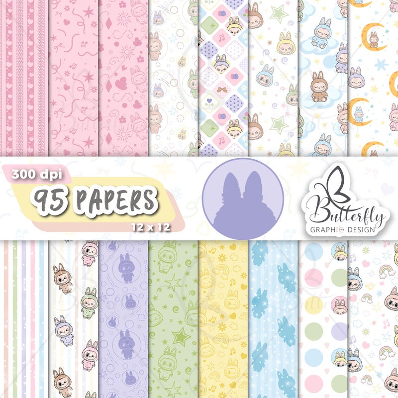 Labubu Seamless Pattern Png - Etsy