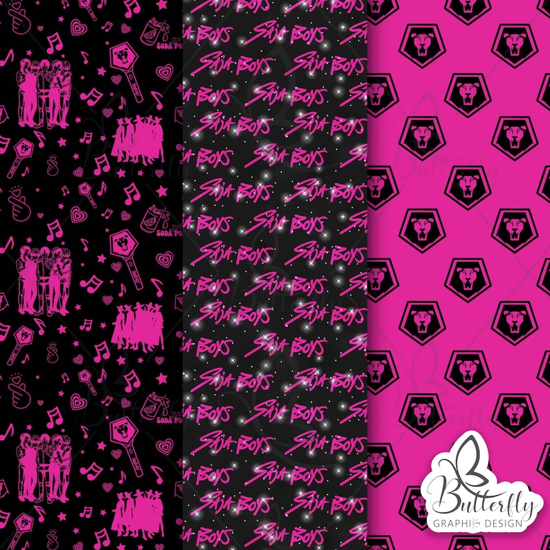 K Pop Digital Paper, Scrapbook Boys, Pop Wallpaper, Seamless Pattern - Etsy