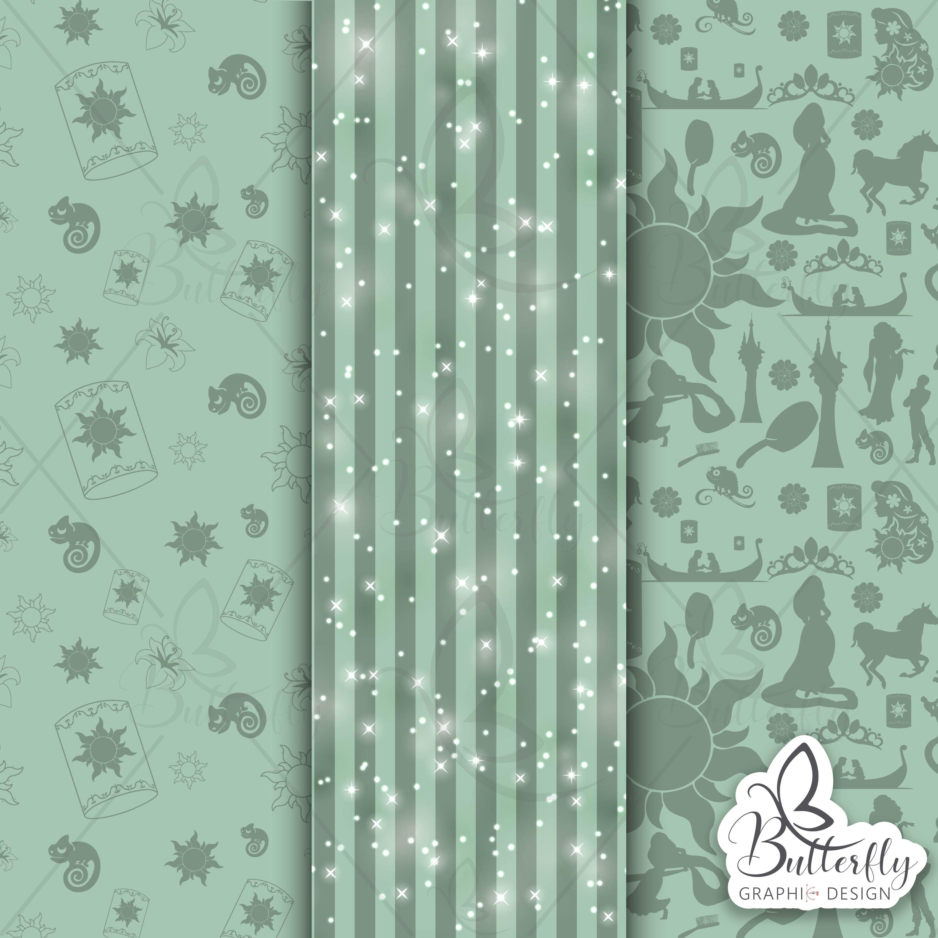 Tangled Princess Digital Paper, Tangled Scrapbook Princess, Seamless ...