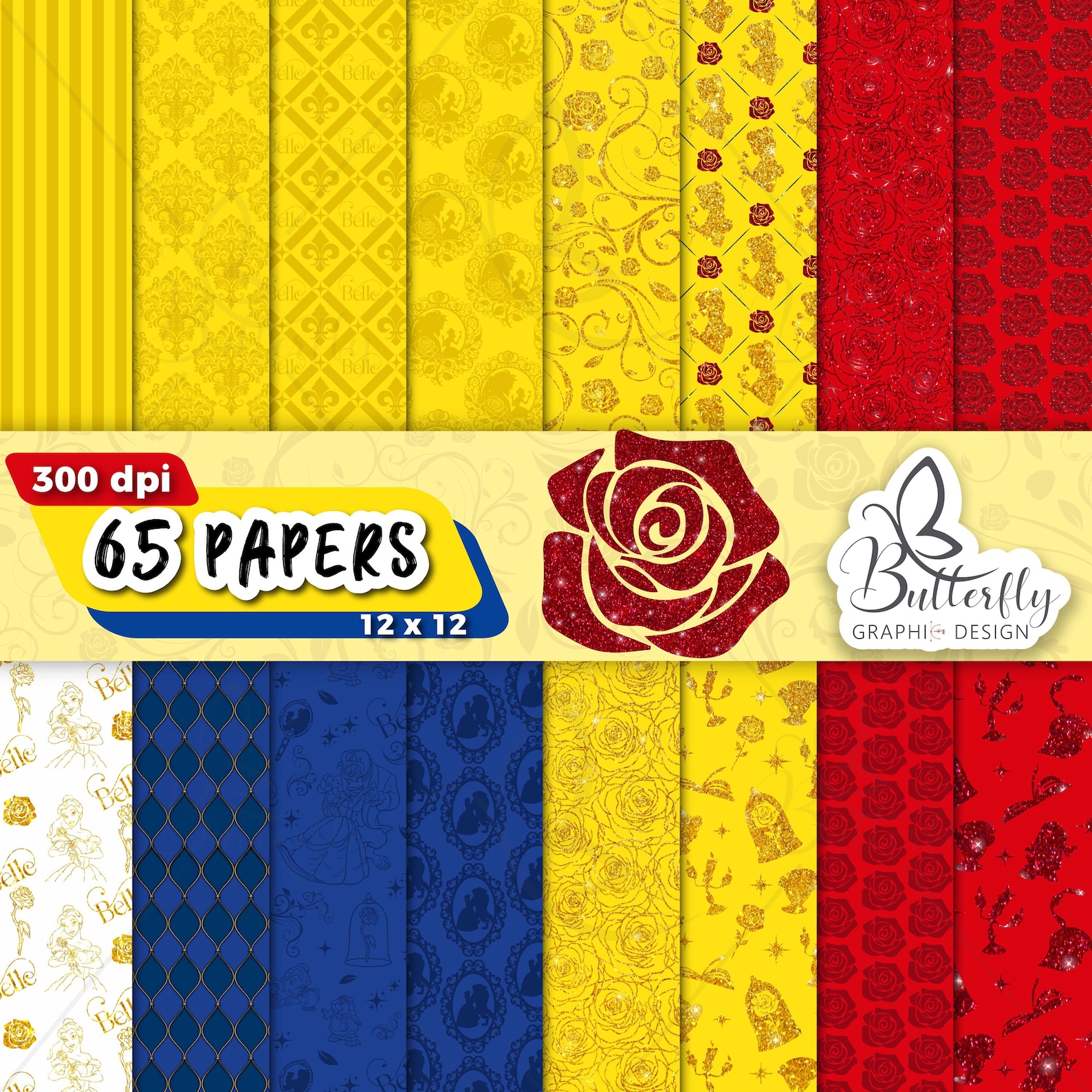 Beauty Princess Digital Paper, Scrapbook Princess, Wallpaper - Etsy