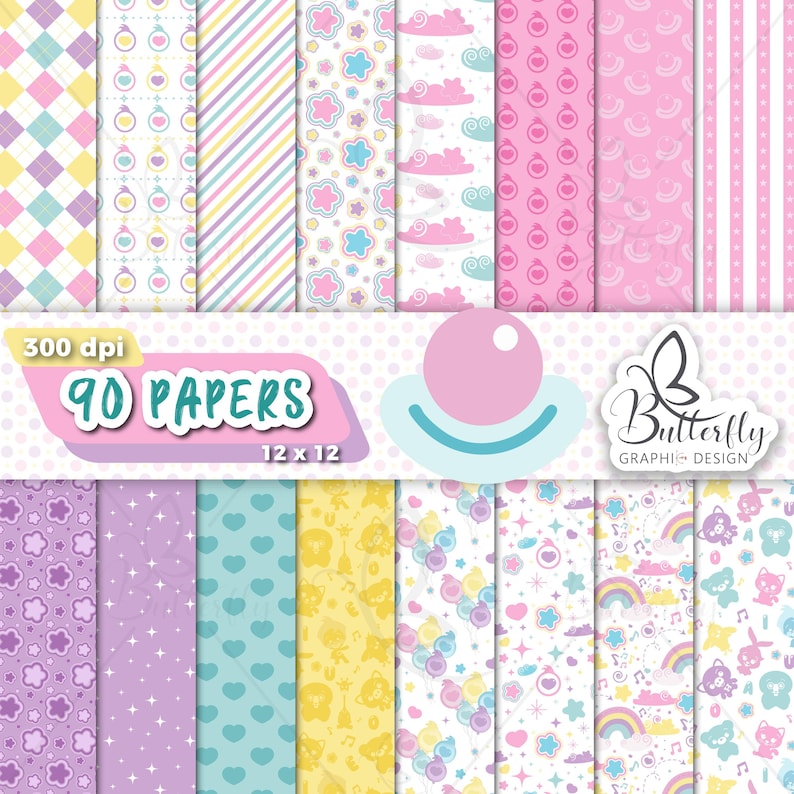 Circus Clown Pink Digital Paper, Scrapbook Circus - Etsy