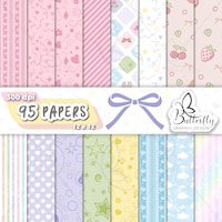 Kawai Kitty Digital Paper - Etsy