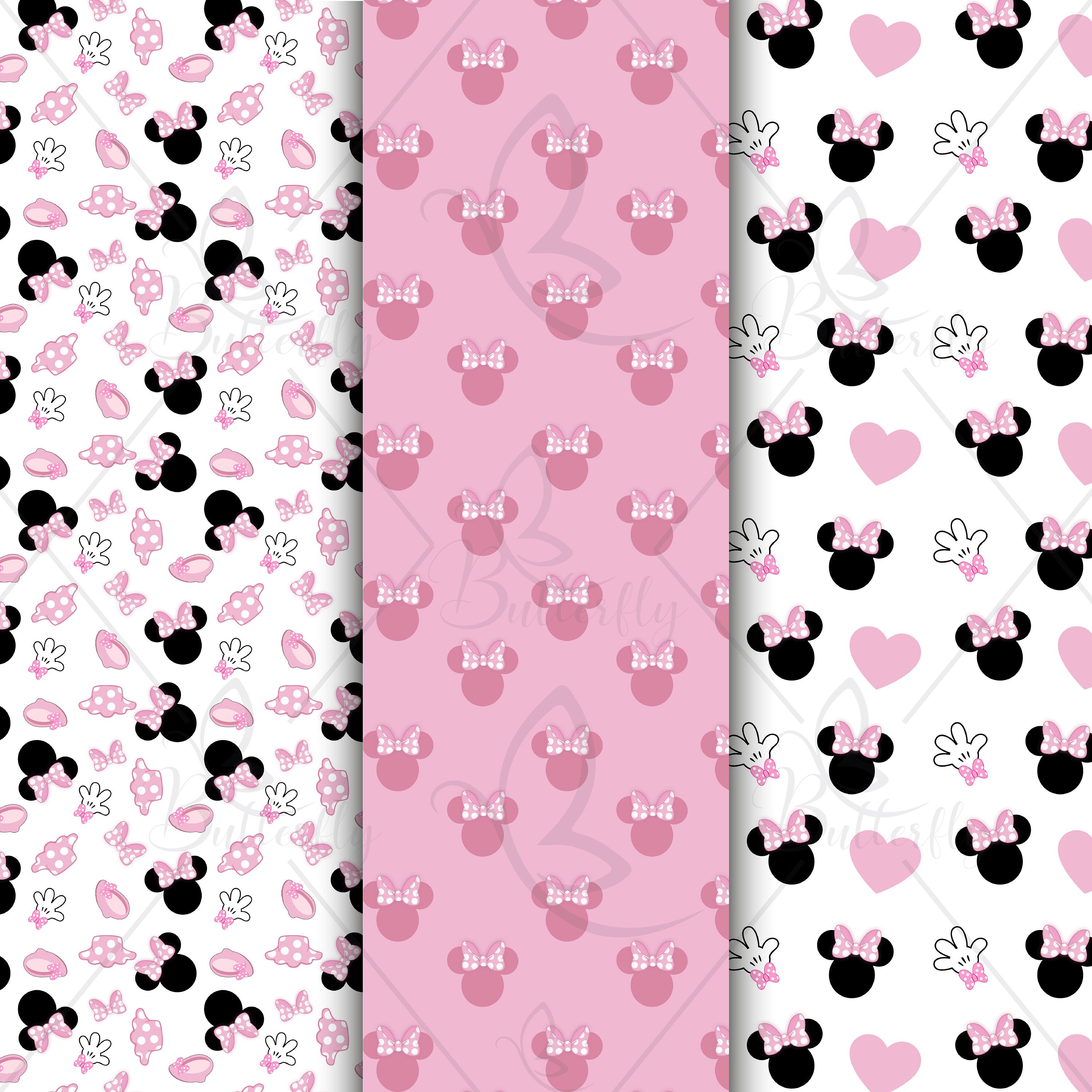 Mouse Pink Digital Paper, Scrapbook Mouse Pink, Wallpaper - Etsy