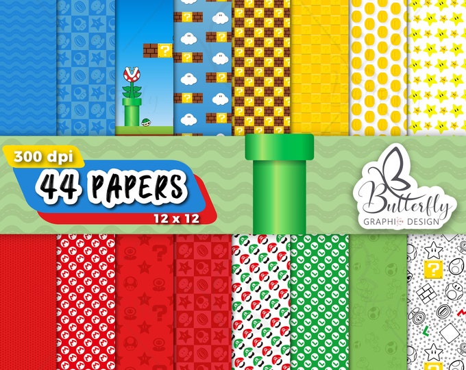 Super Mario Clipart Bundle, Transparent Images, Printable Mario Png ...