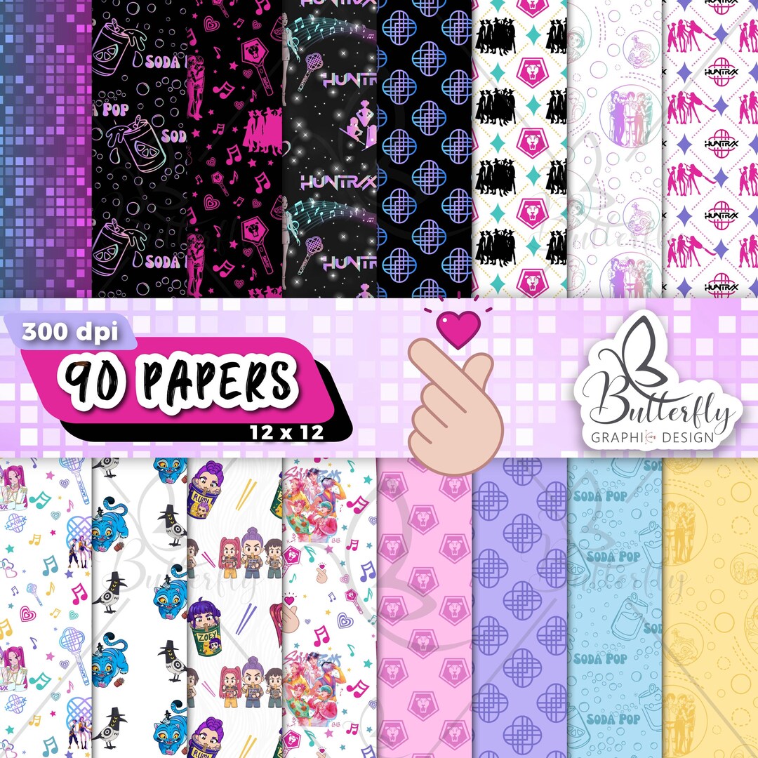 K Pop Digital Paper, Scrapbook Boys, Pop Wallpaper, Seamless Pattern - Etsy