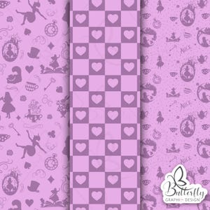 Alice Digital Paper, Scrapbook Alice - Etsy