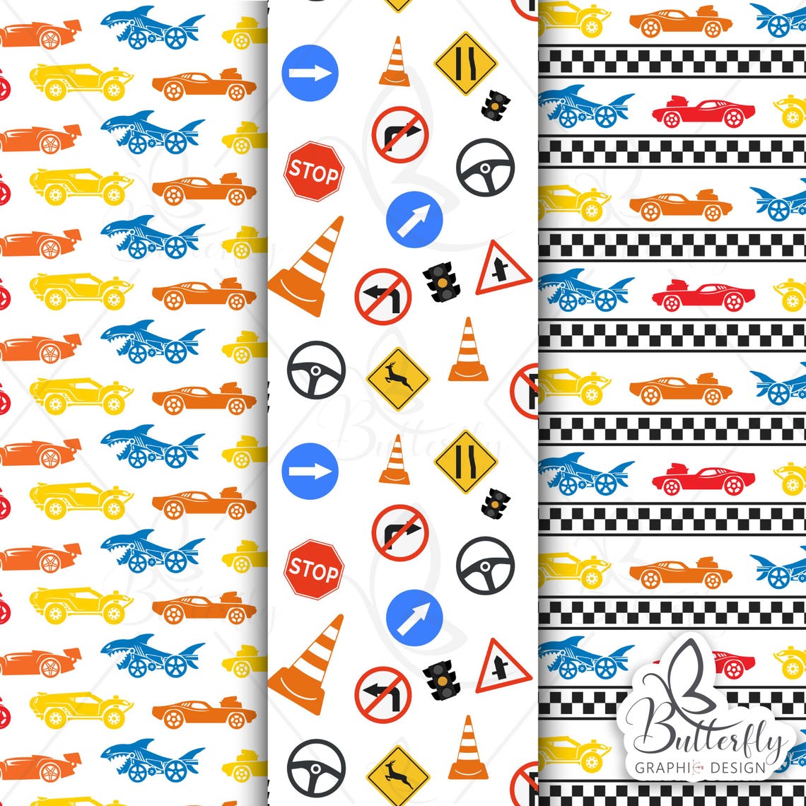 Race Digital Paper, Scrapbook - Etsy