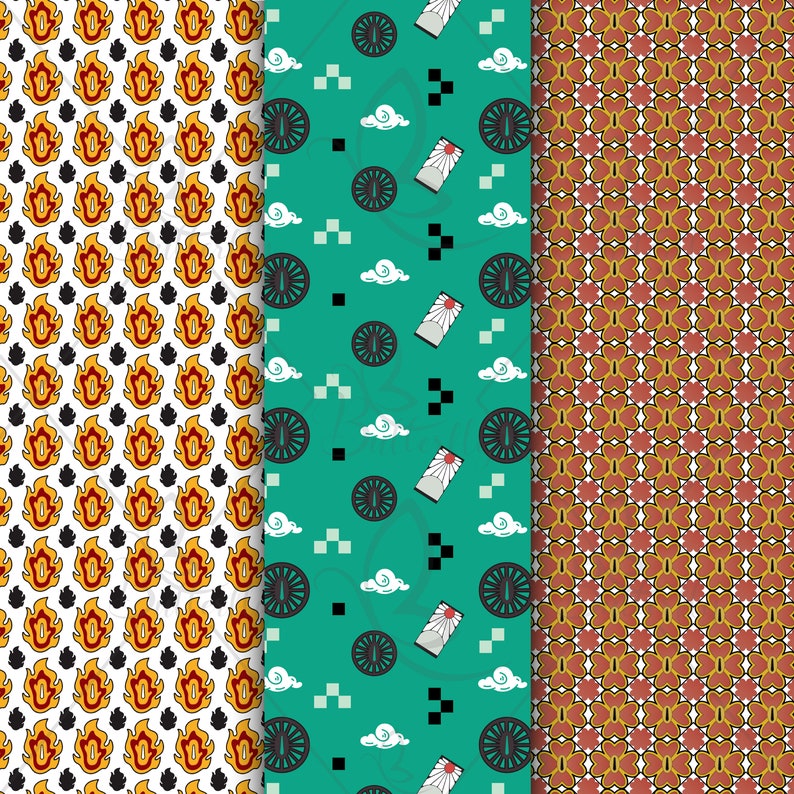 Anime Digital Paper, Scrapbook, Wallpaper Anime - Etsy