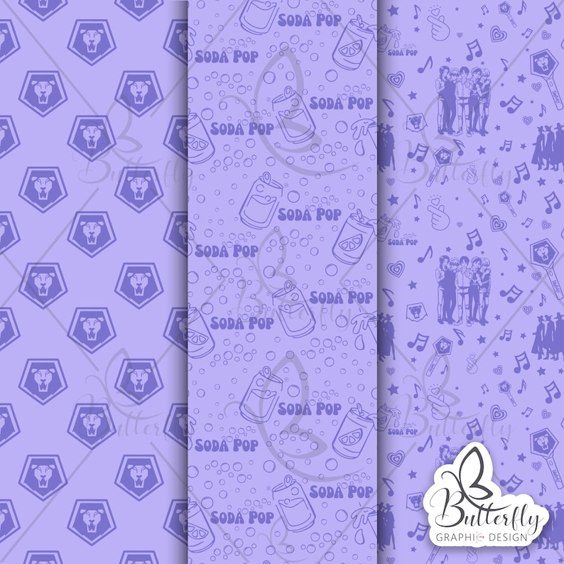 K Pop Digital Paper, Scrapbook Boys, Pop Wallpaper, Seamless Pattern - Etsy