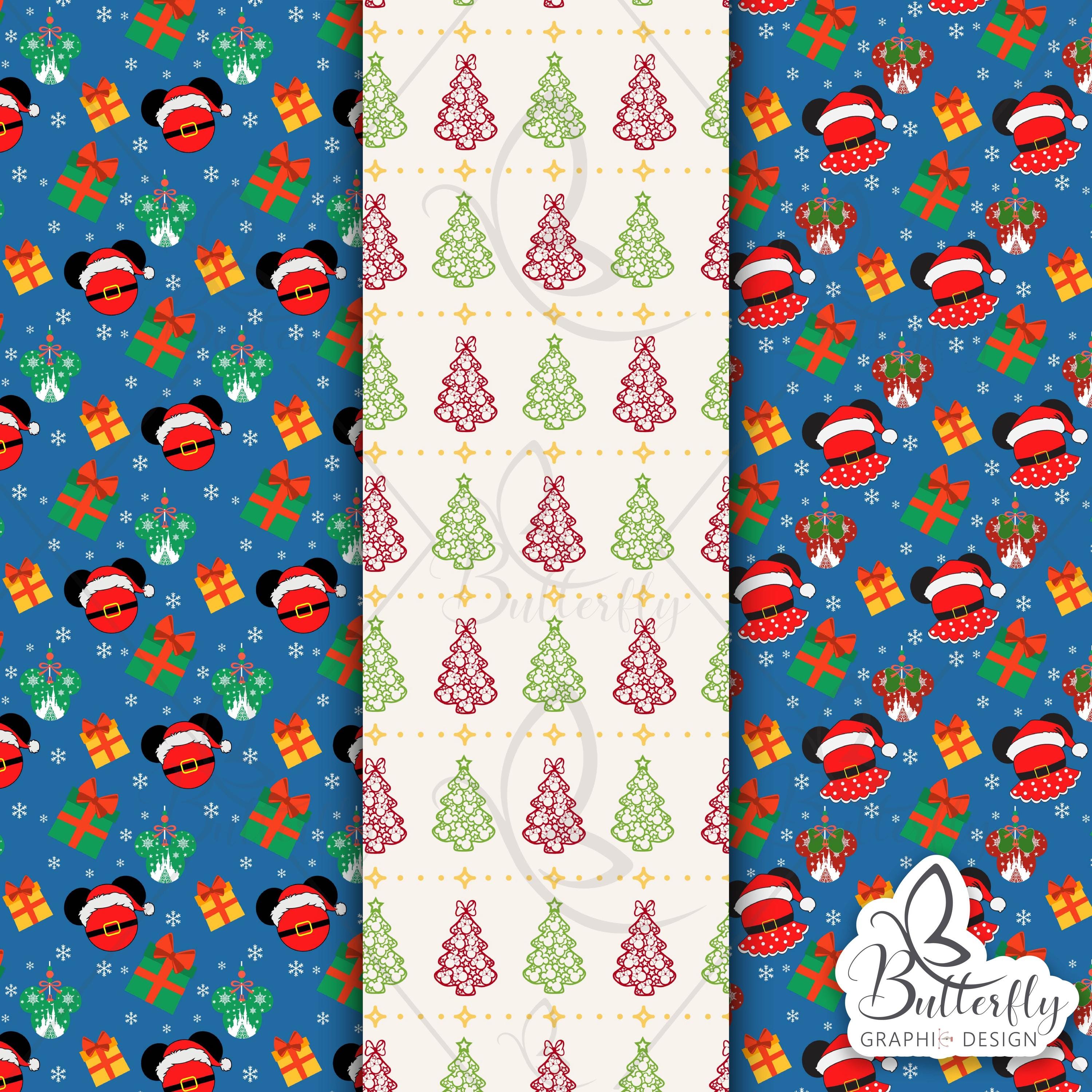 Mouse Christmas Digital Paper, Scrapbook Christmas - Etsy