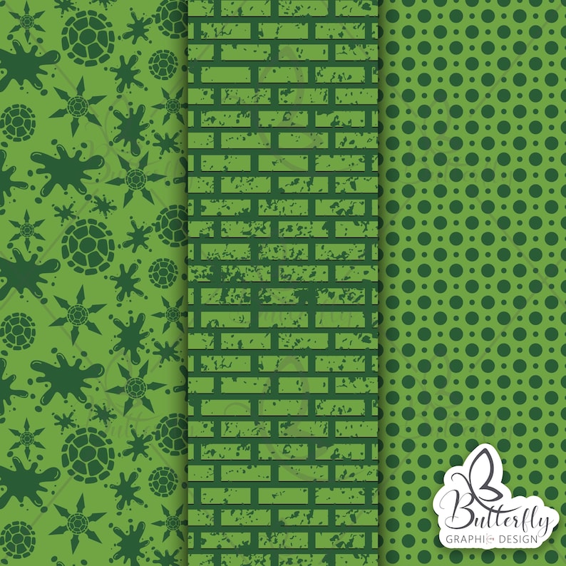 Turtles Digital Paper, Scrapbook Turtles Inspiration - Etsy