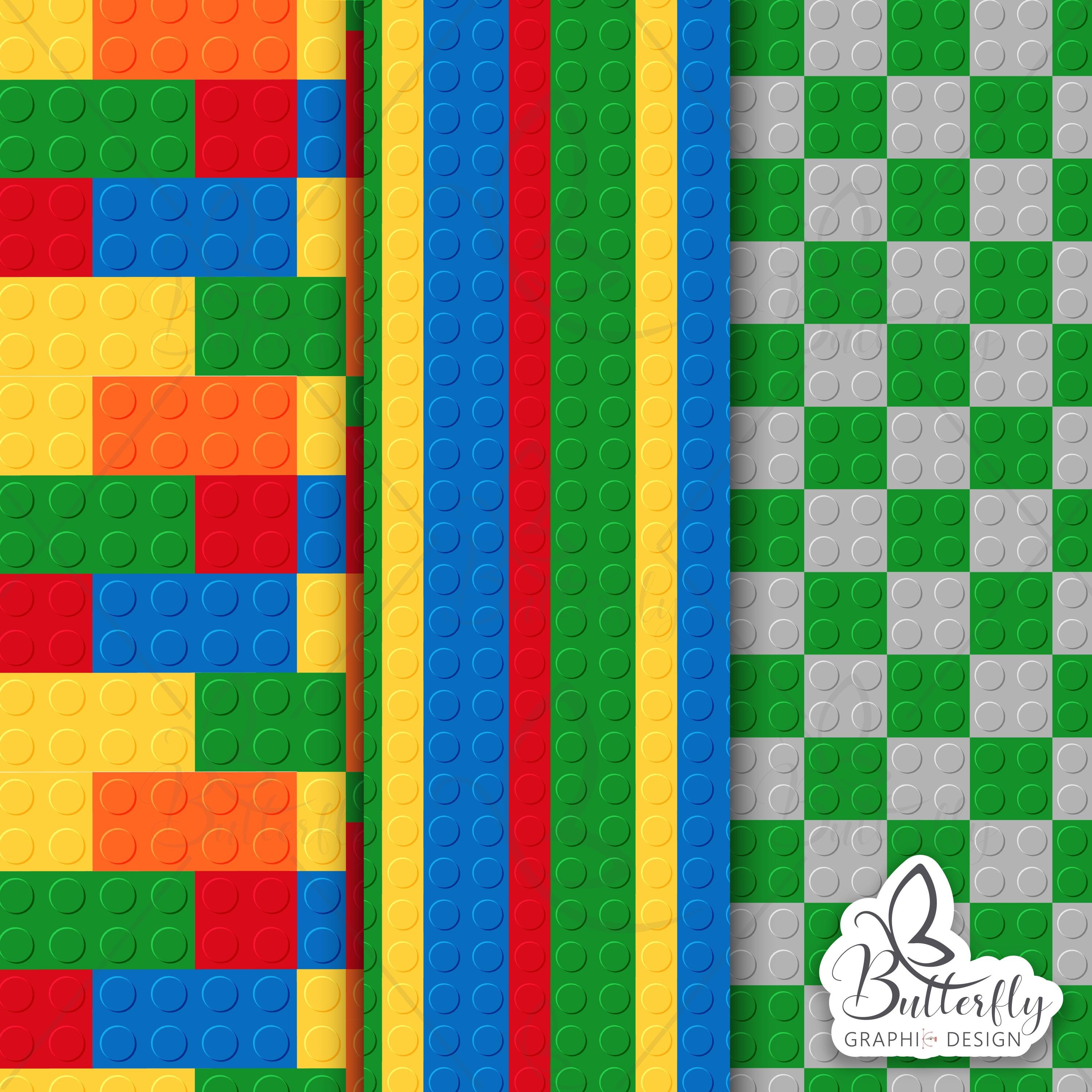 Blocks Digital Paper, Scrapbook Blocks - Etsy