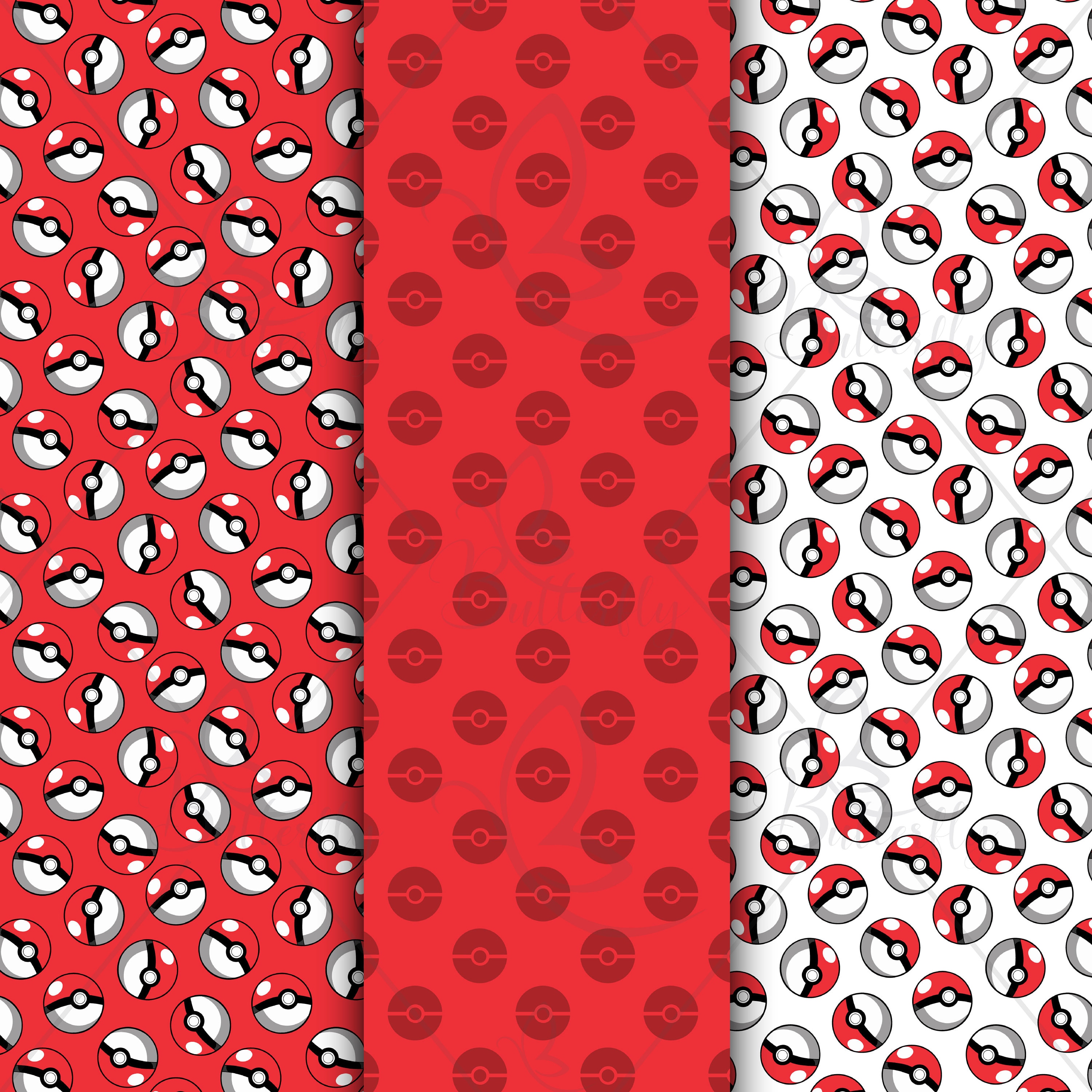 Pokeanime Digital Paper - Etsy