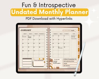Intentions Planner- Simple Beginner Digital Planner, iPad Planner ...