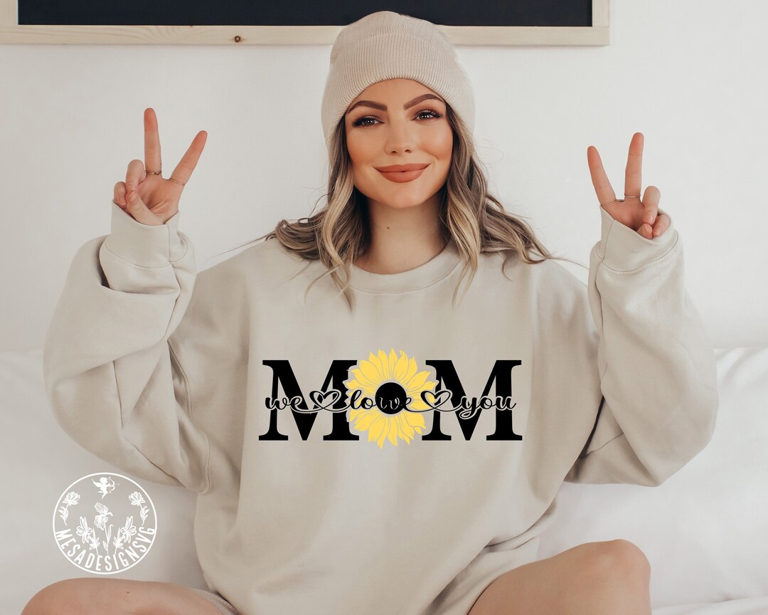 We Love You Mom SVG PNG PDF, Sunflower Mom Tile Svg, Mother's Day Svg ...