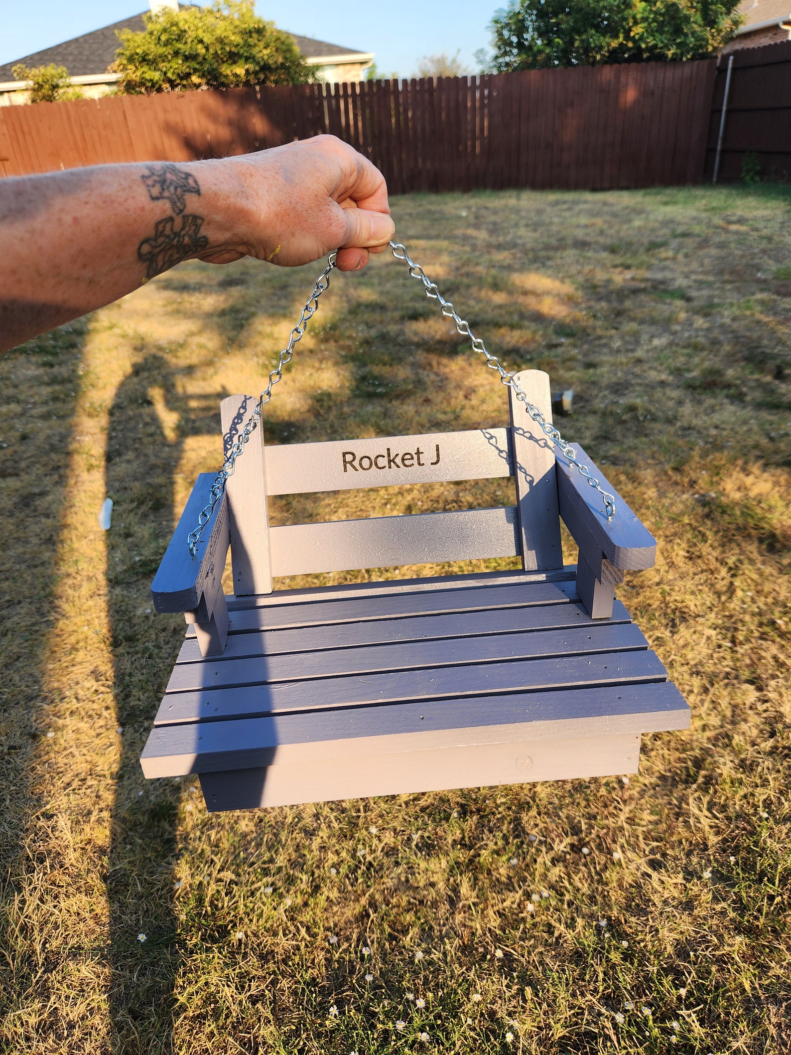 Hand Crafted Squirrel Swing Feeder - Etsy