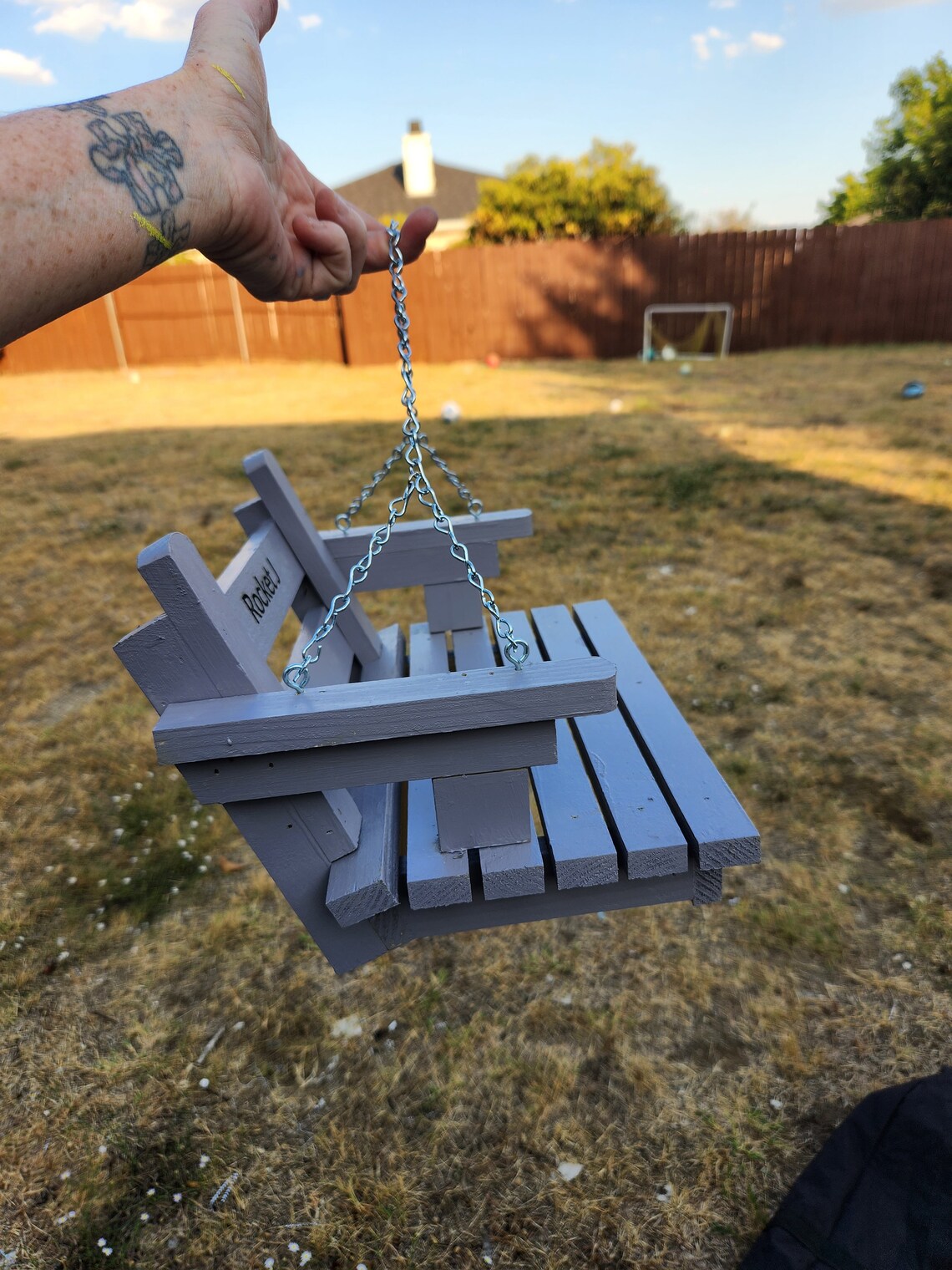 Hand Crafted Squirrel Swing Feeder - Etsy