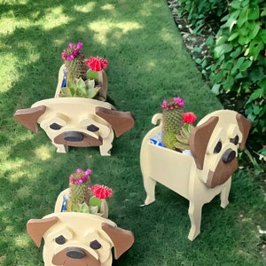 Handcrafted Wooden Animal Planters - Etsy